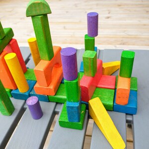 Vintage Wooden Blocks Classic Toy Building Blocks Lot of - Etsy