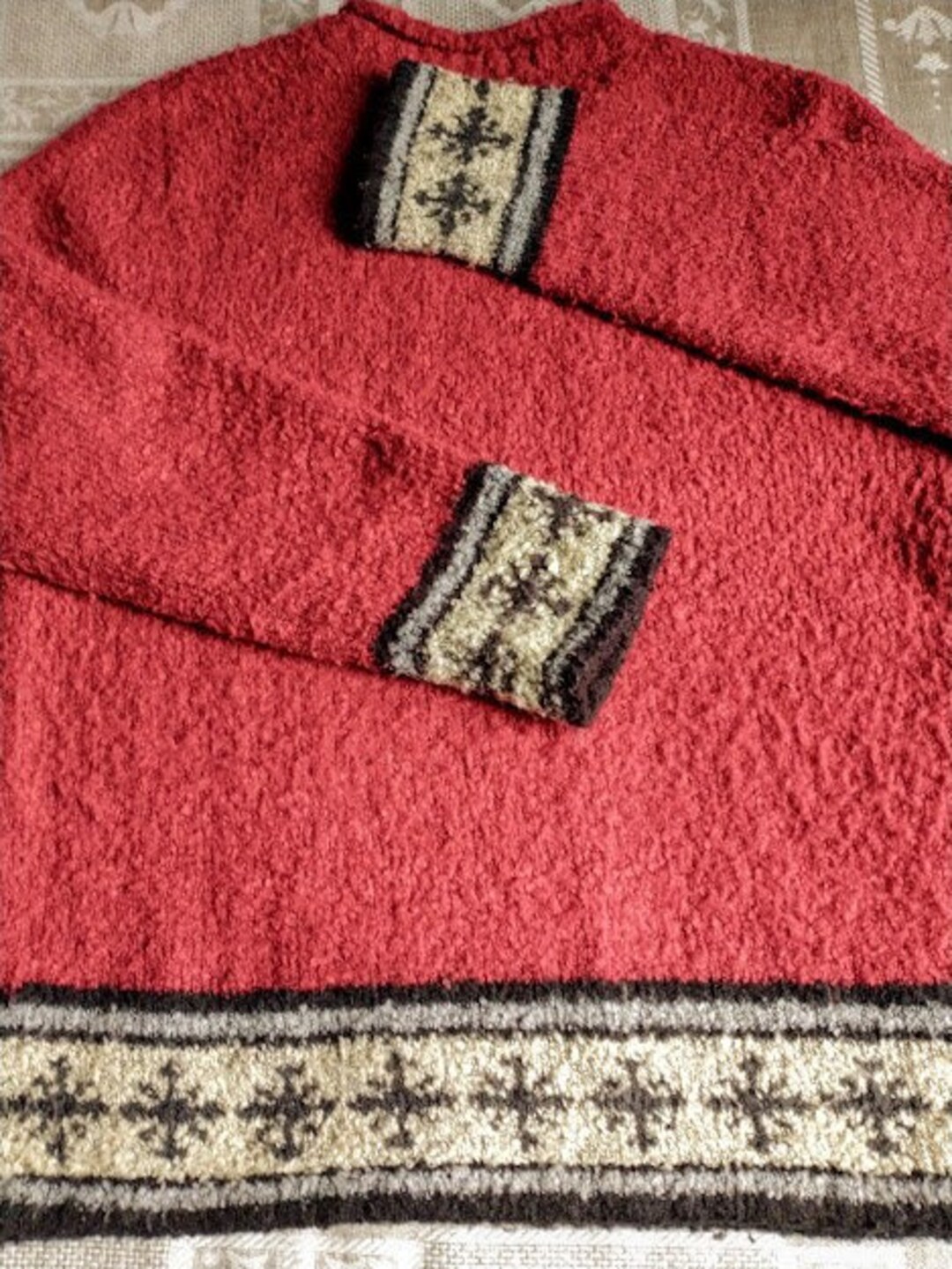 Boucle Pullover Sweater - Christopher & Banks - Nordic Snowflake ...