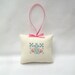 Christian Cross Ornament Flowers Ribbon Hanger Knob Pillow 2 3/4 X 3 1/ ...