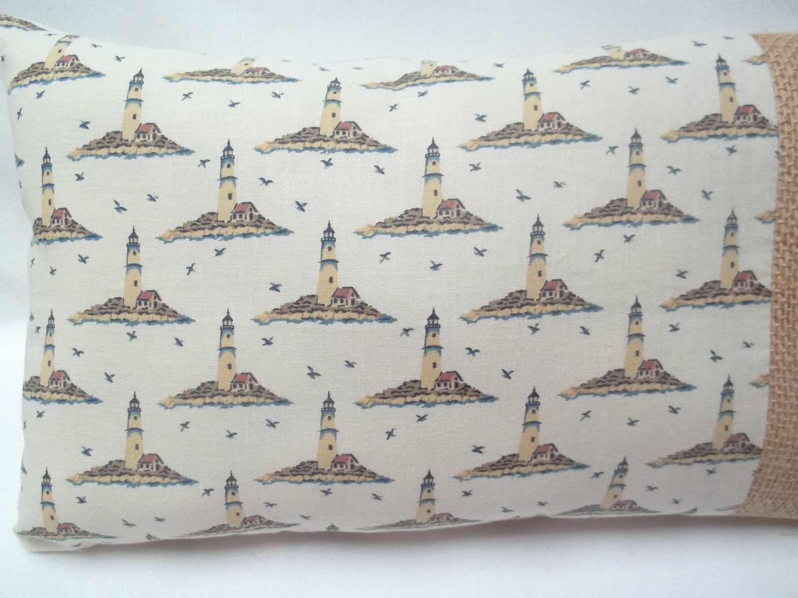 Lighthouse Pillow Nautical Beach Shore Beach House Decor 7 X - Etsy