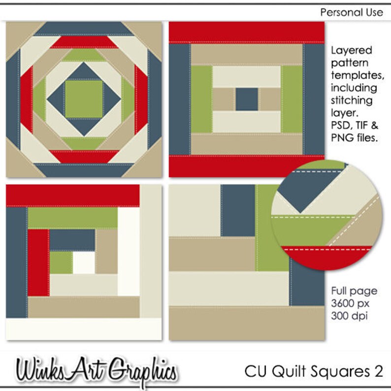 CU Digital Quilt Square Templates 2 - Etsy