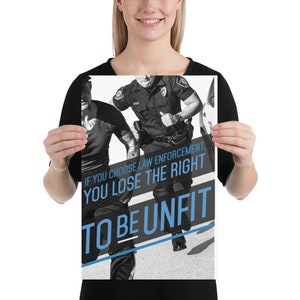 Police Fitness Poster Workout Motivational Art Officer Law Enforcement ...