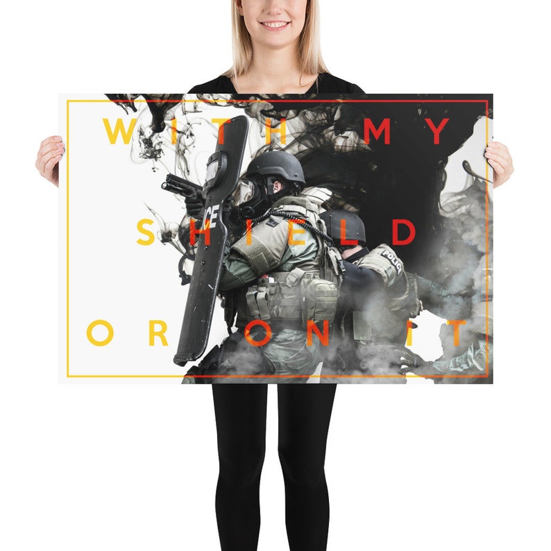 Police SWAT Poster Art "with My Shield or on It" Spartan Laconic ...