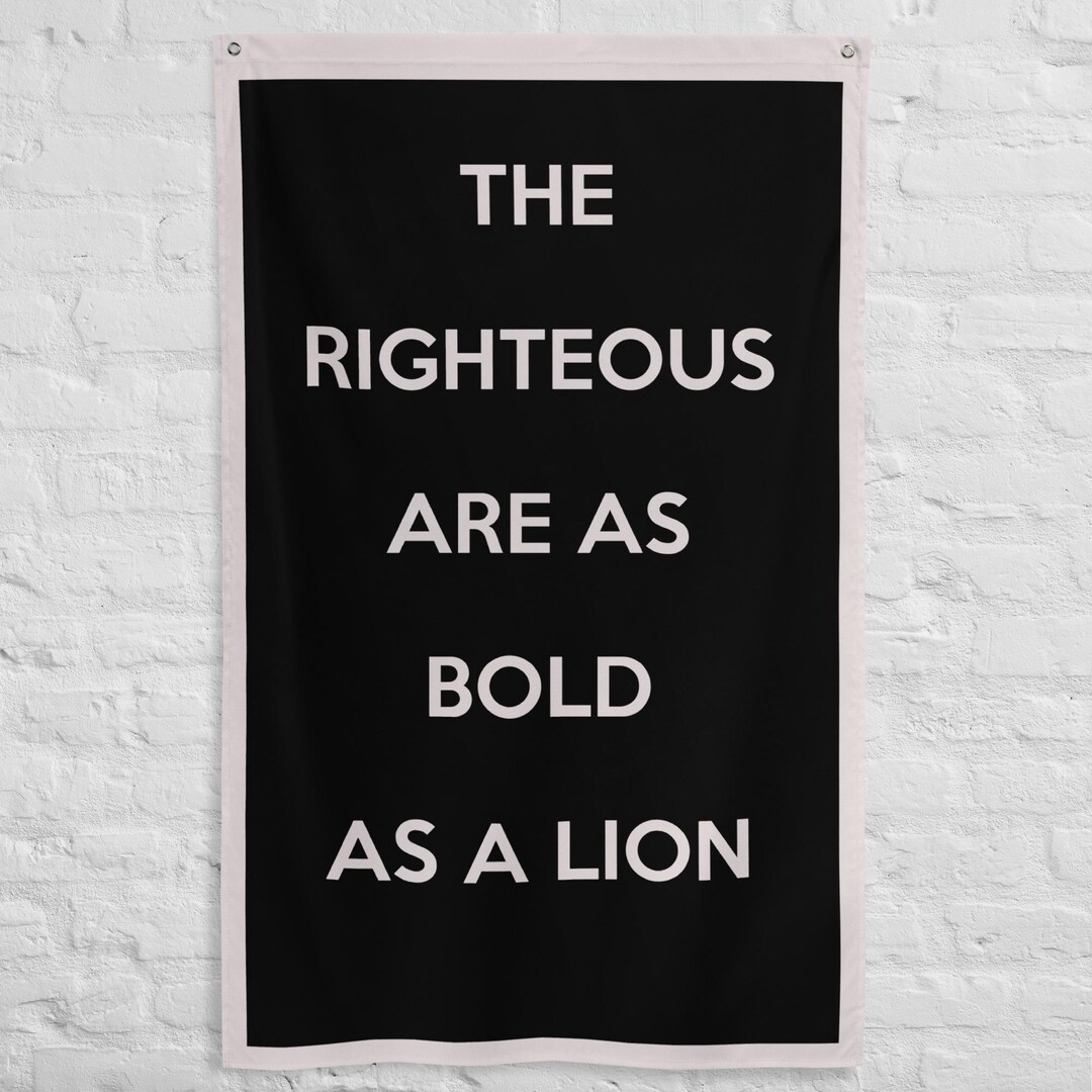 3x5' Righteous Bold as Lion Flag | Tough Polyester Black Tan White Bold ...