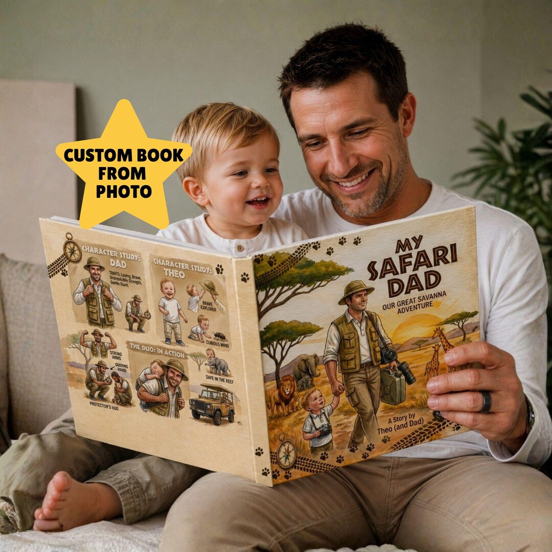 Personalized Dad Baby Book From Photo, Custom Story Book for Dad, First ...