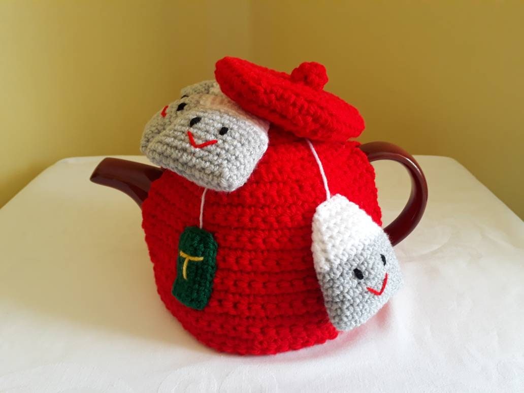 Novelty teabag tea cosy overflowing with teabags crochet tea | Etsy