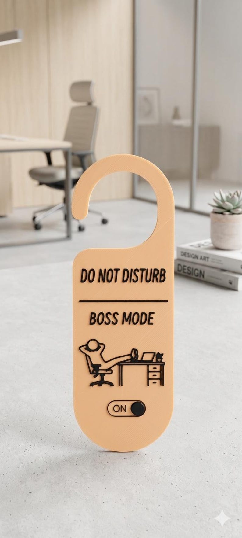 Custom Door Hanger Sign, Boss Mode Do Not Disturb, Funny Office Door ...
