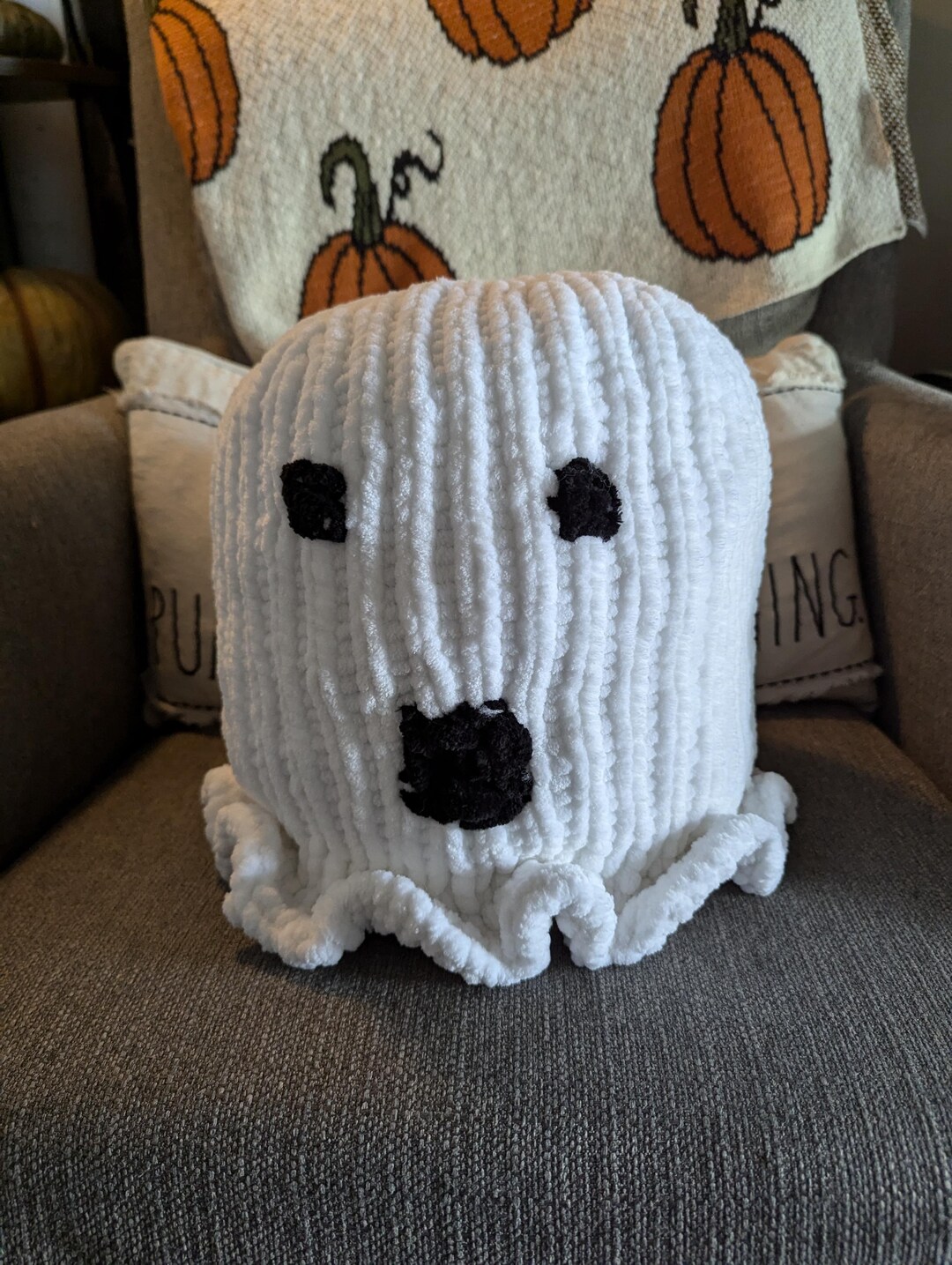Hand Knit Ghost Plush Stuffed Ghost - Etsy