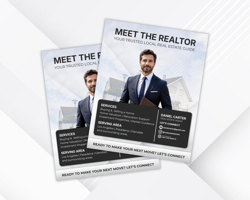 Real Estate Agent | New Agent Introduction Flyer | Realtor Marketing ...