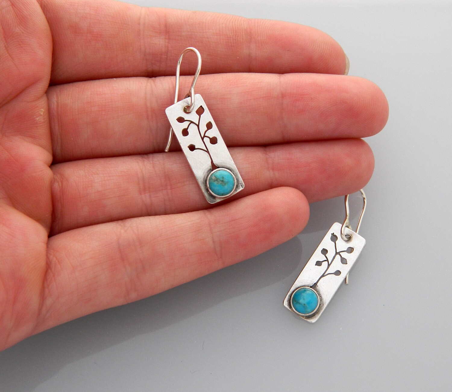 Silver Jewelry, Handmade Silver Tree Earrings, Nature Jewelry With ...