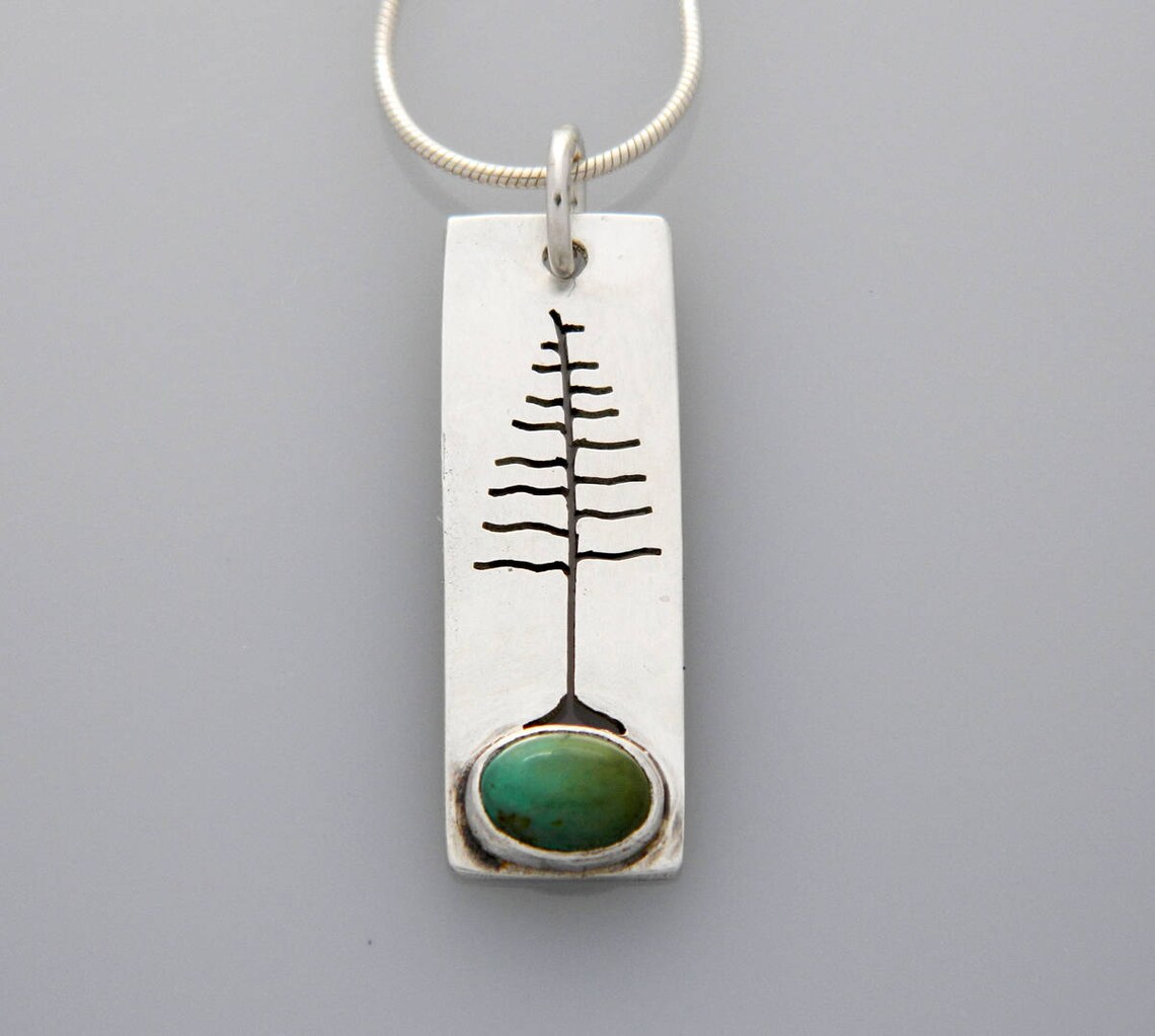 Silver Jewelry Silver Tree Necklace Nature Jewelry With | Etsy