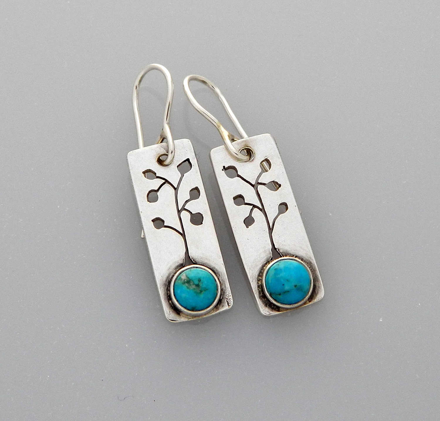 Silver Jewelry, Handmade Silver Tree Earrings, Nature Jewelry With ...
