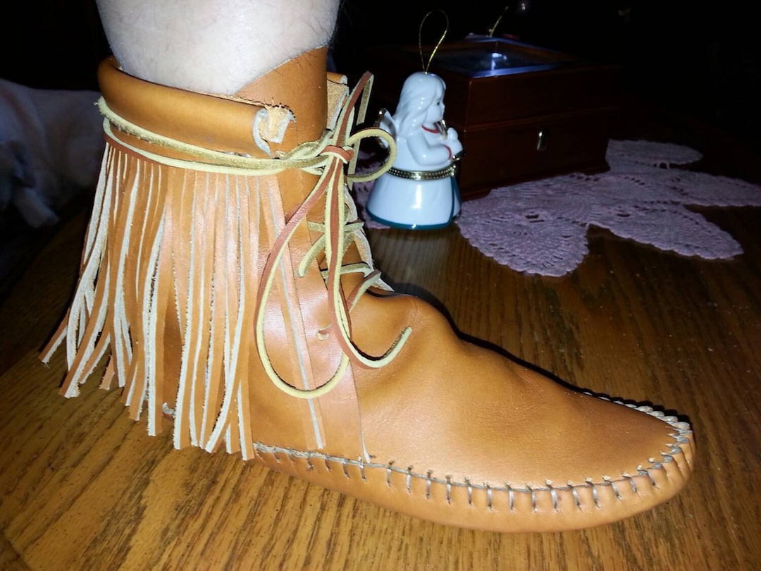 High Top Fringed Moccasin - Etsy