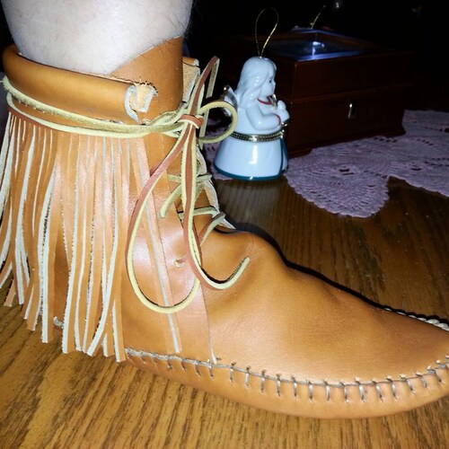 High Top Fringed Moccasin | Etsy