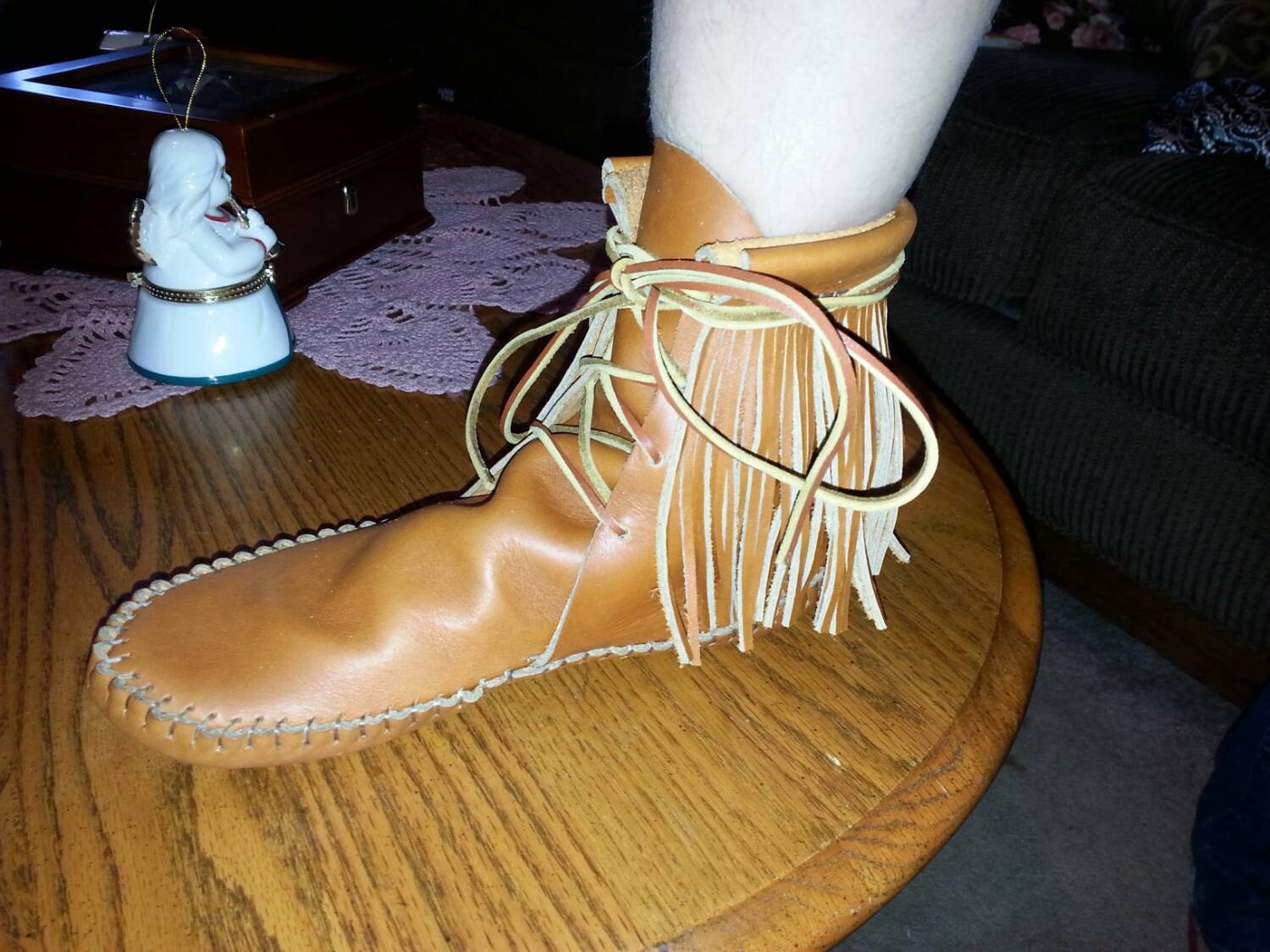 High Top Fringed Moccasin - Etsy