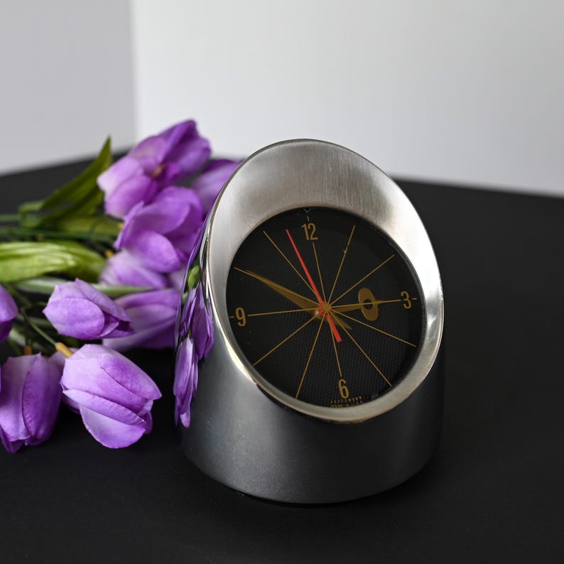 MCM Jefferson 500 Bullet Desk Clock - Works! - Etsy