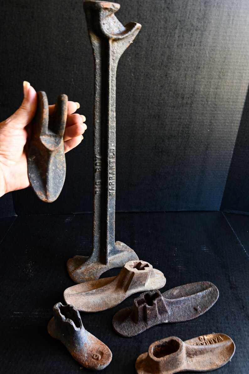Antique Cobbler Anvil With 5 Child Shoe Lasts Big Boy - Etsy