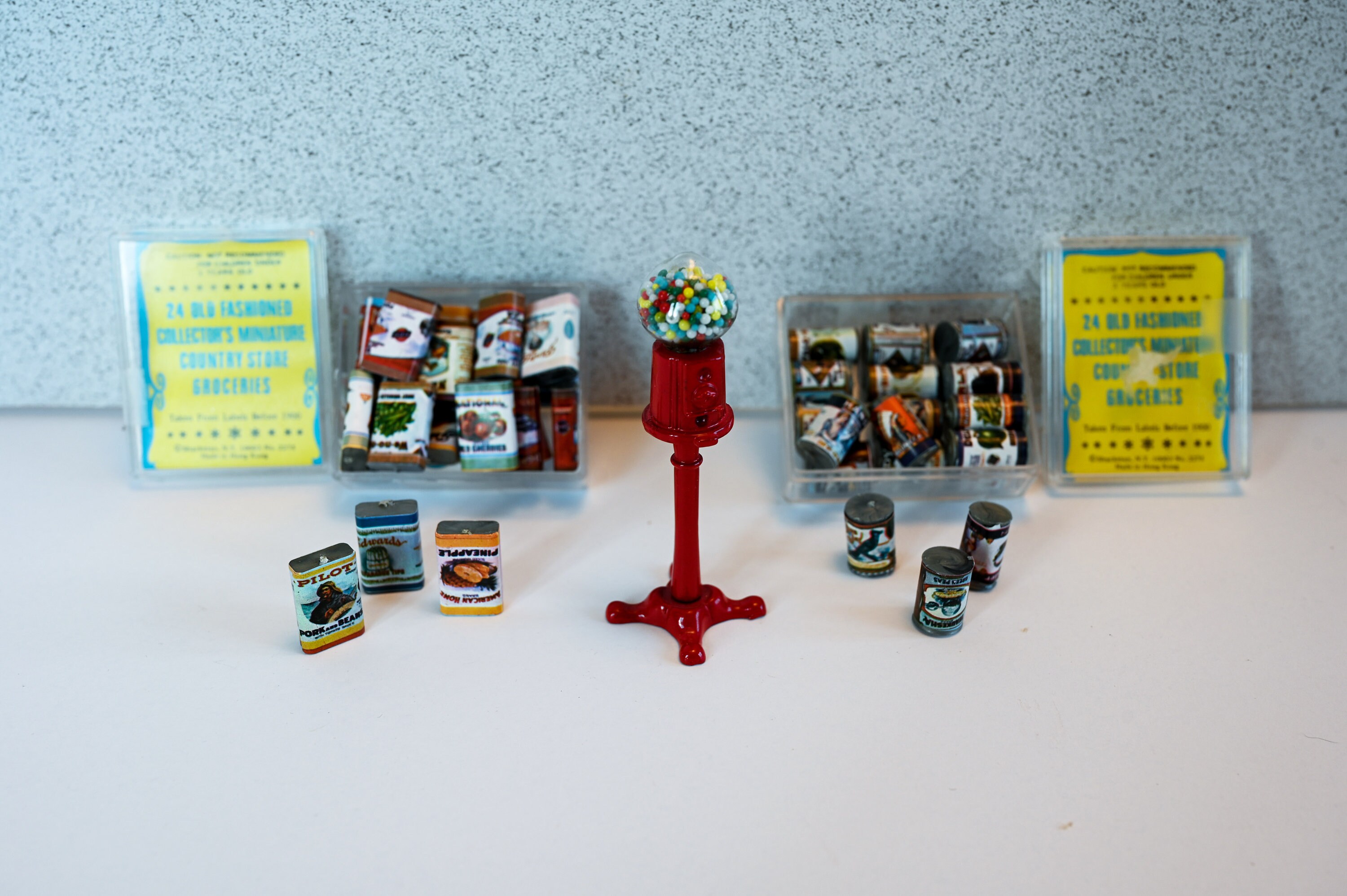 Vintage Miniature Country Store Cans, Tins, Gumball Machine - Etsy