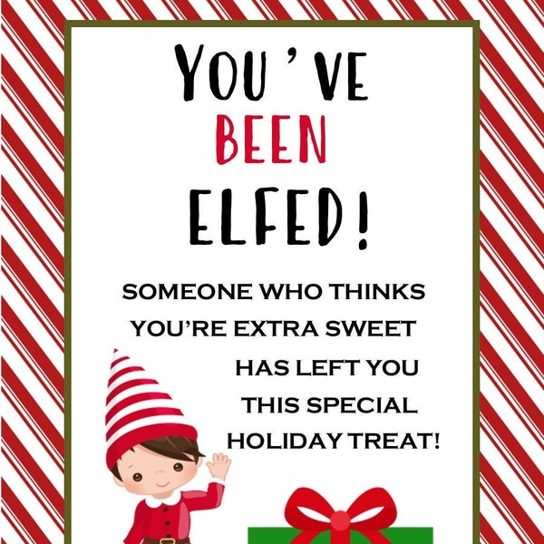 You've Been Elfed Sign Elf Printable Elfed Sign Elfed - Etsy Canada