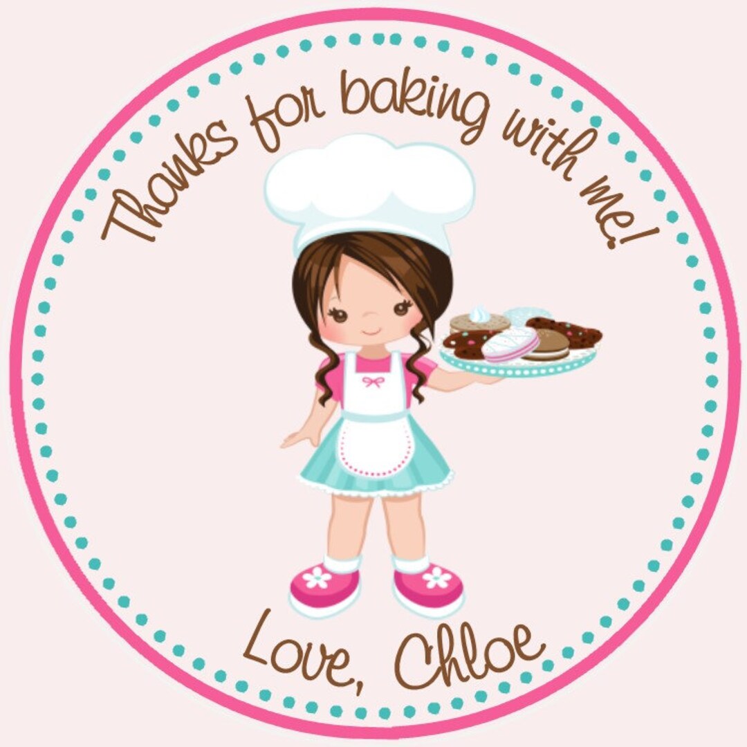 Baking Party Favor Tags ( Set of 12) / Kids Baking Birthday Favors ...