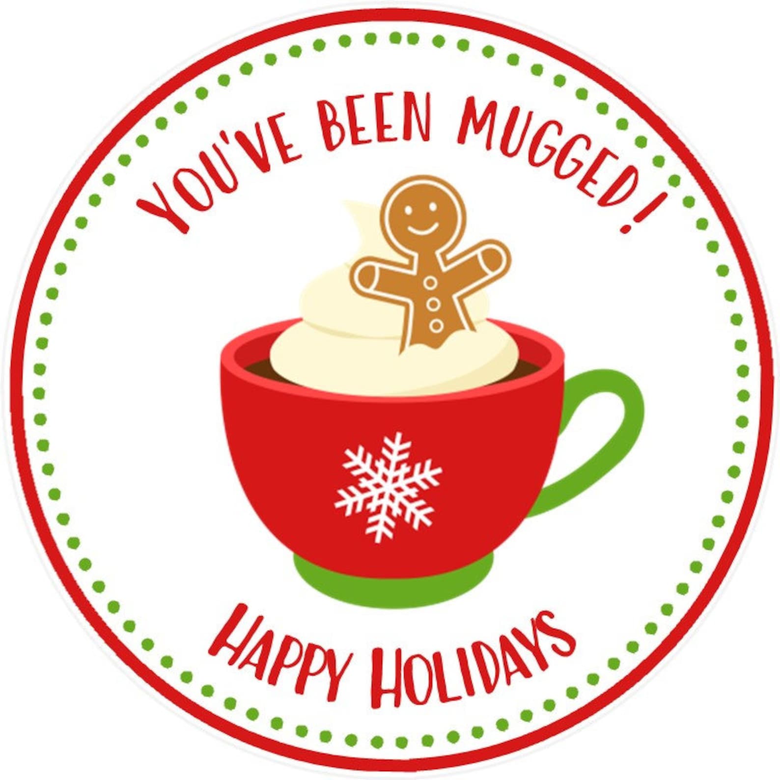 You've Been Mugged - Printable Instructions, Sign, and Treat Bag Tag ...