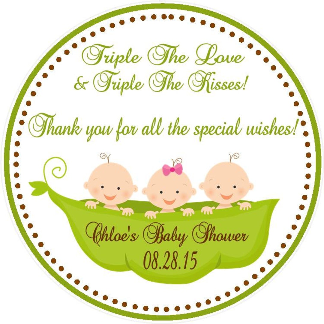 Triplet Baby Shower Favors ( Set of 12 ) / Triplet Shower Favors ...