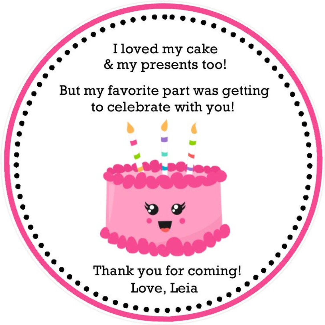 Birthday Party Favor Tags Set of 12 / Birthday Favors / - Etsy