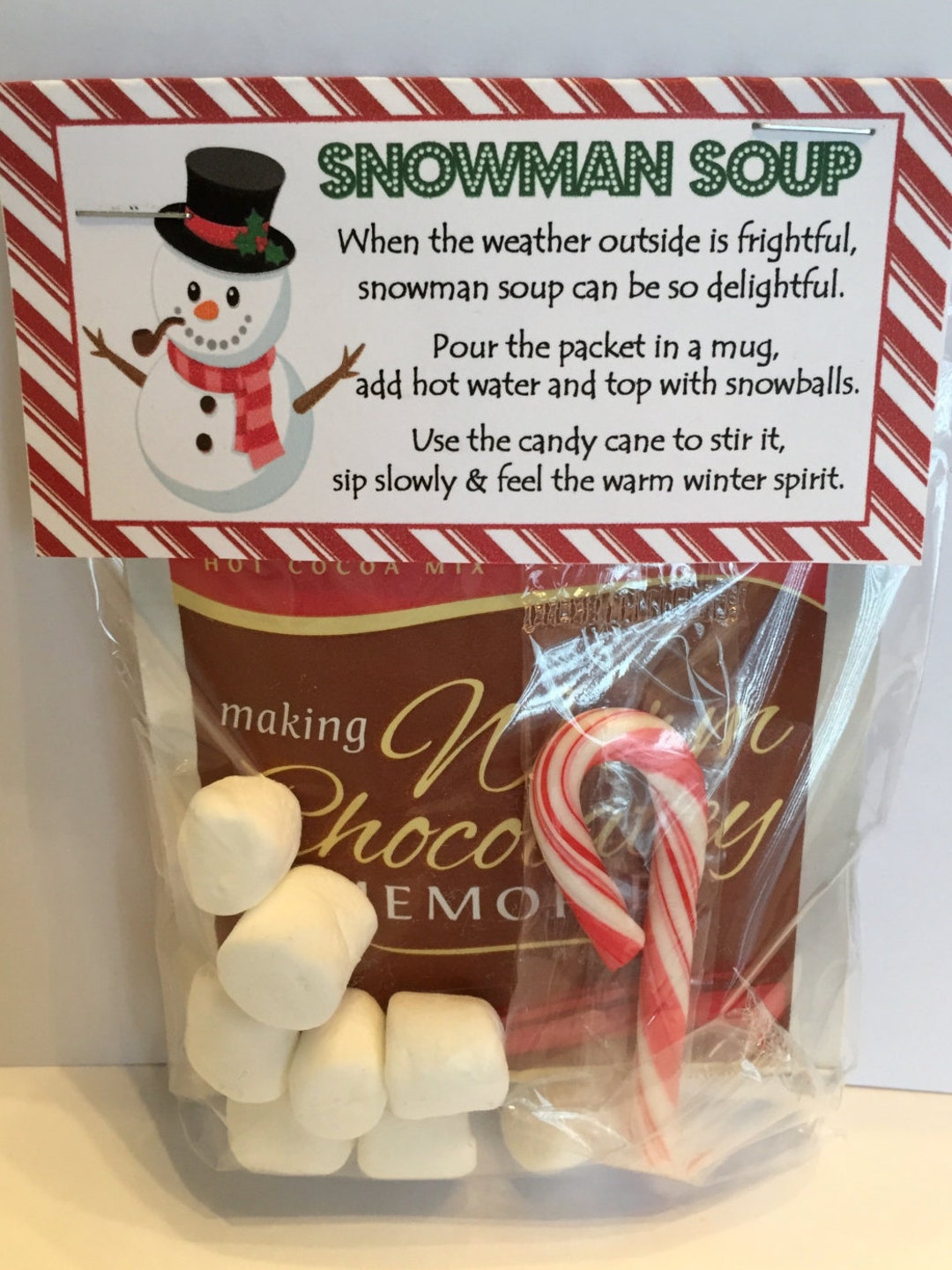 Snowman Soup Treat Bag Topper ( Fits 4x6" Treat Bags) - Printable File ...
