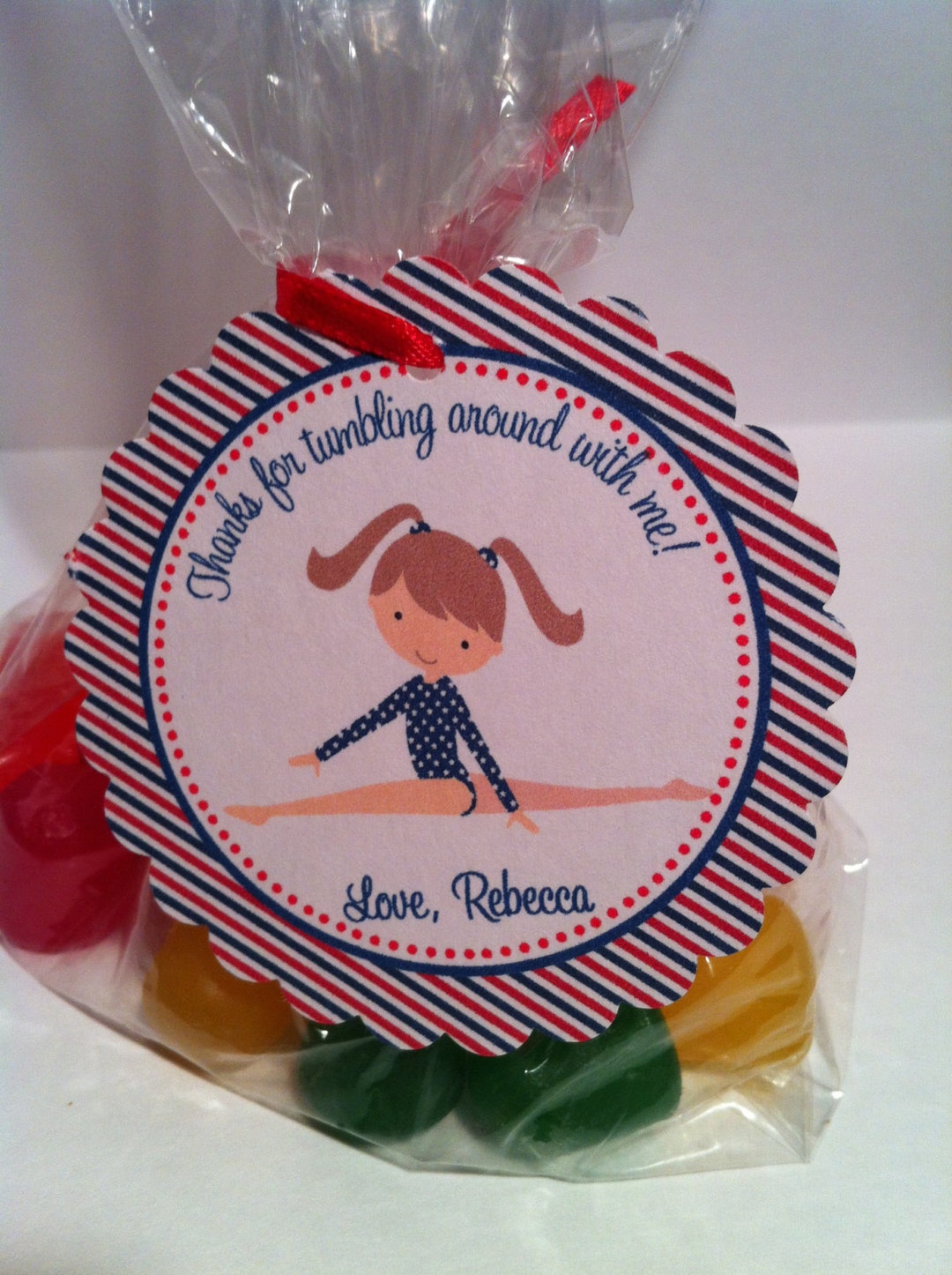 Gymnastics Party Favor Bags ( Set of 12 ) - Gymnastics Birthday Favors ...
