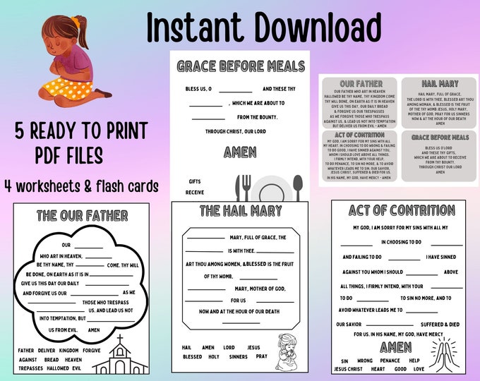 The Lord's Prayer. Sunday School Decor. Christian Wall Art. Bible Verse ...