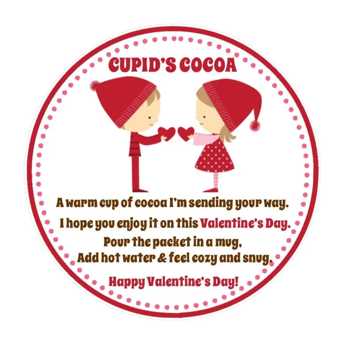 Valentine's Day Favor Tags - Printable File - Instant Download ...