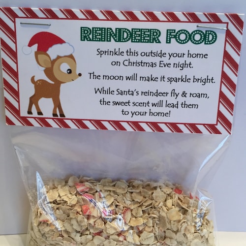 Magic Reindeer Food Christmas Treat Bag Topper Printable - Etsy