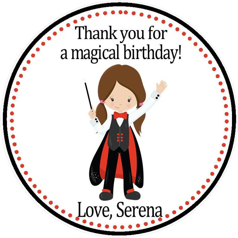 Magician Party Favor Tags Girls Set of 12 / Magic Party - Etsy