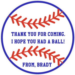 Baseball Party Favor Tags ( Set of 12) - Baseball Birthday - Baseball ...