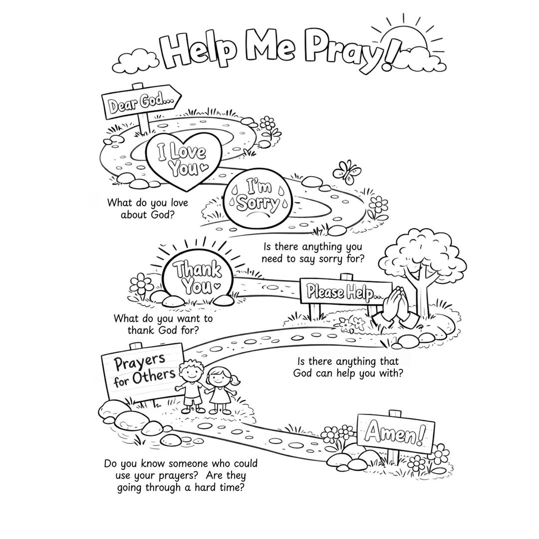 Help Me Pray Worksheet for Kids | Catholic Prayer Printable | How to ...