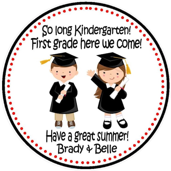 Kindergarten Graduation Tags - Twins ( Set of 12) - Preschool ...