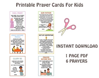 Catholic Prayers Card Bundle, Instant Download, Printable Catholic ...