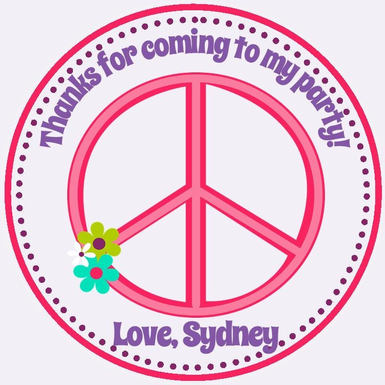 Peace Sign Favor Tags Set of 12 / Peace Sign / Peace Sign - Etsy