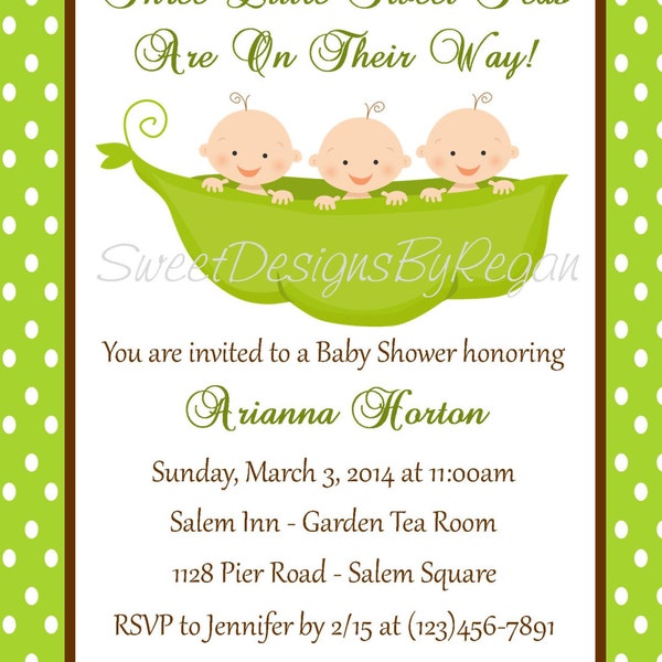 Triplet Baby Shower - Etsy