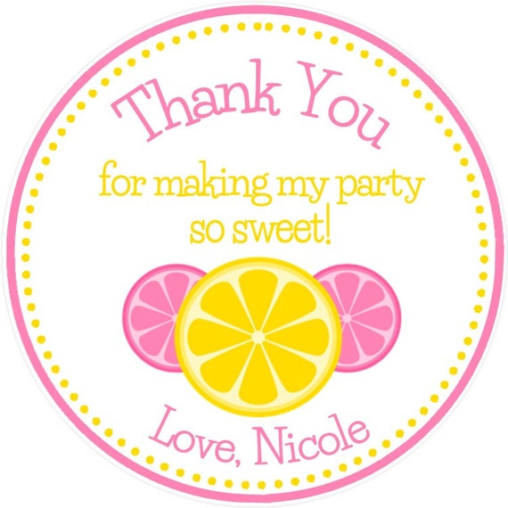 Lemonade/Lemon Favor Tags ( DIGITAL FILE) You Print - Personalized ...