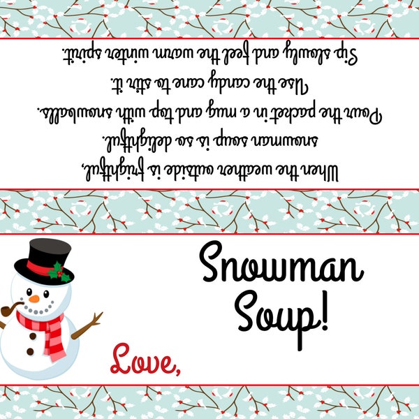 Snowman Soup Poem - Etsy