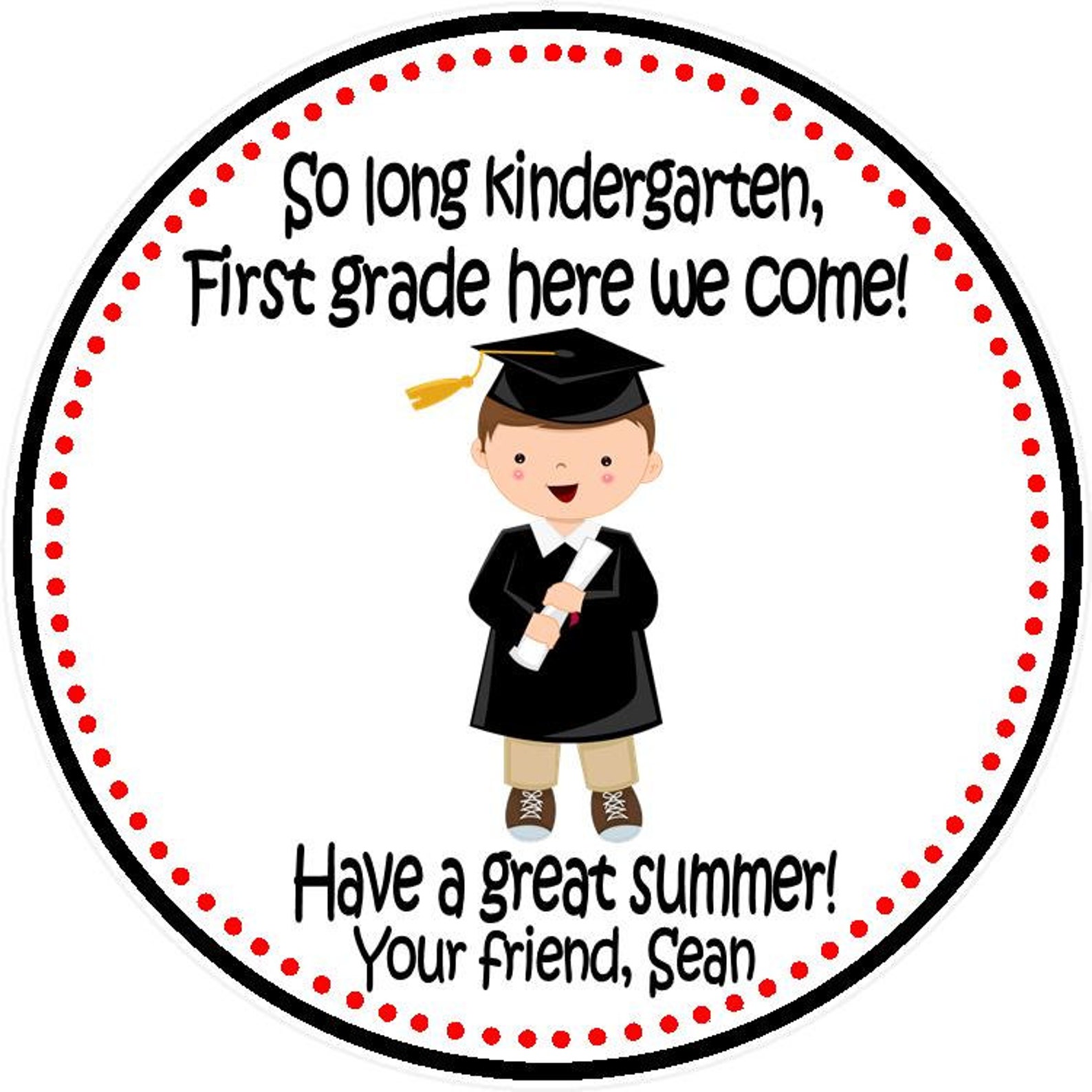 Kindergarten Graduation Tags Boys DIGITAL FILE Preschool - Etsy