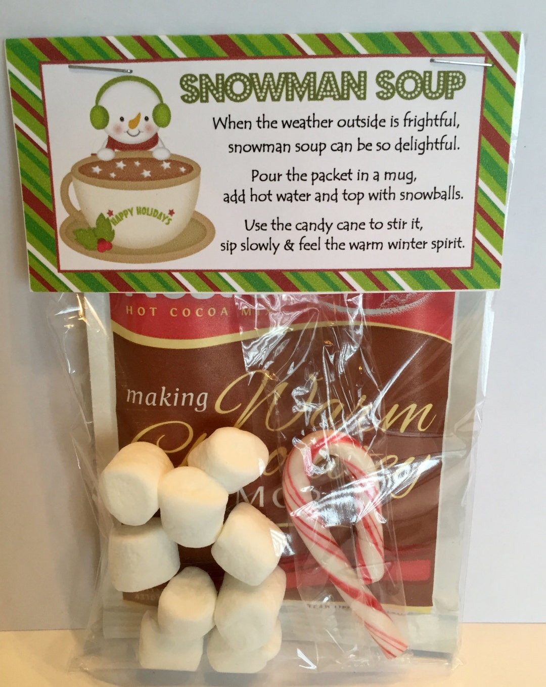 Snowman Soup Treat Bag Topper - Printable File - Instant Download - Etsy