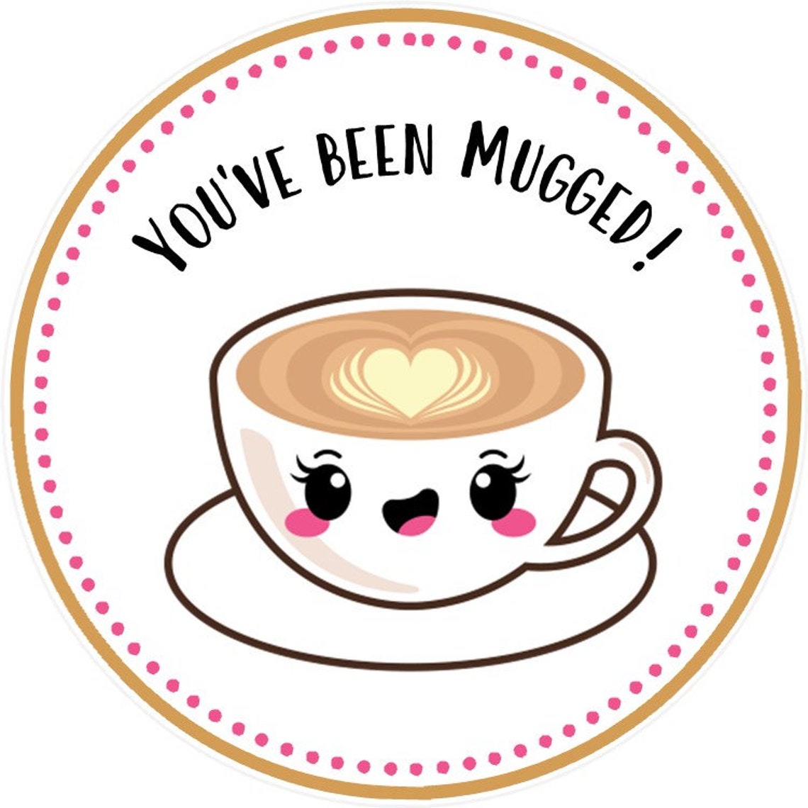 You've Been Mugged Printable Instructions Sign and - Etsy