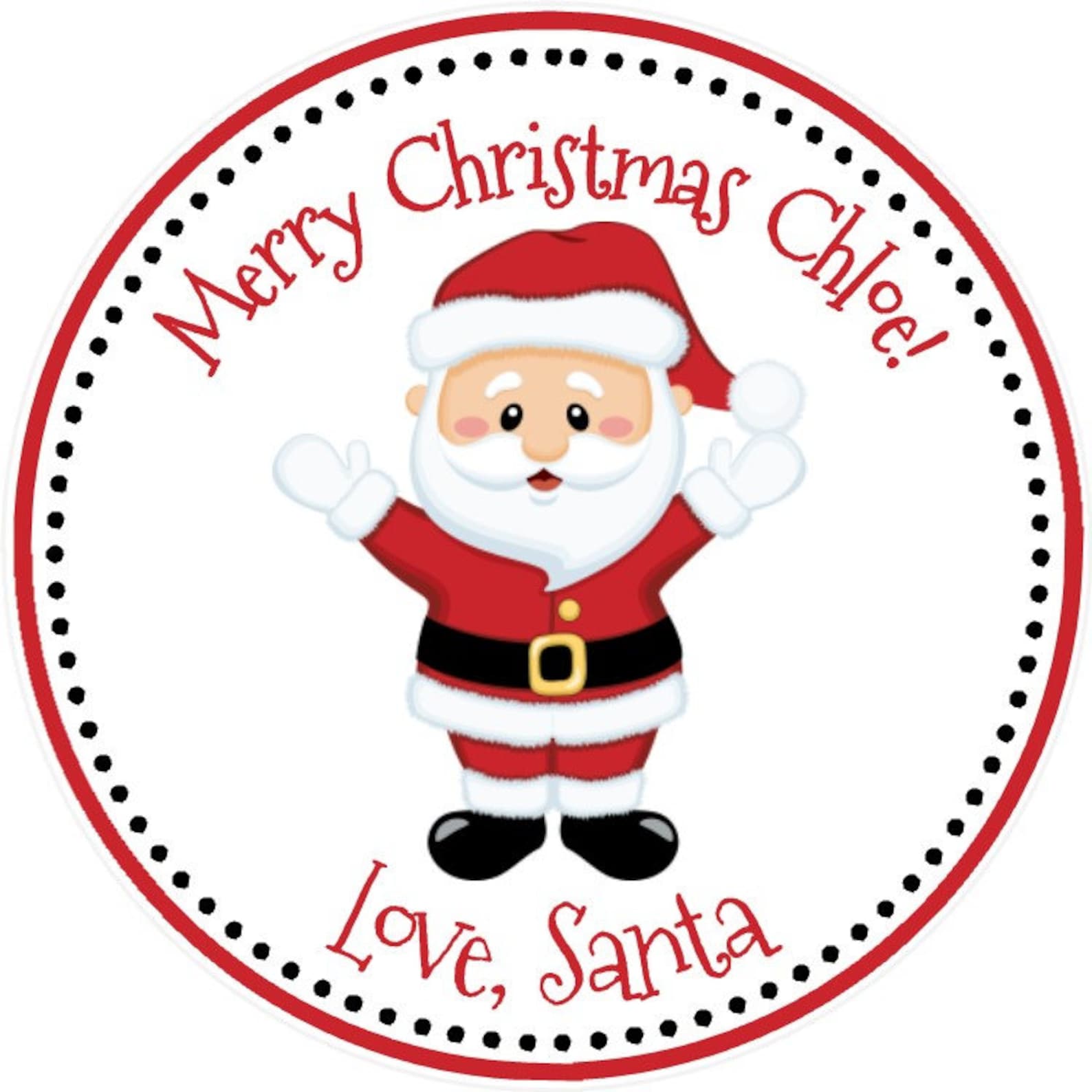 Santa Gift Tags Printable File You Print / Tags From - Etsy