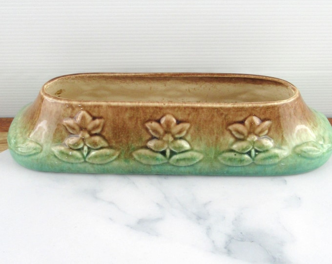 Vintage Pates Ceramic Trough Vase, Pates Potteries Sydney, Australian ...