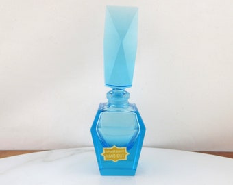 Blue Glass Perfume Bottle | Etsy