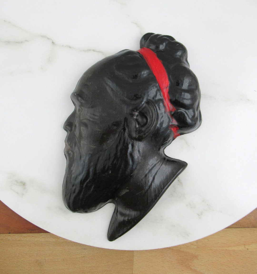 Vintage Chalkware Australian Aboriginal Man Wall Hanging, Chalk Ware ...