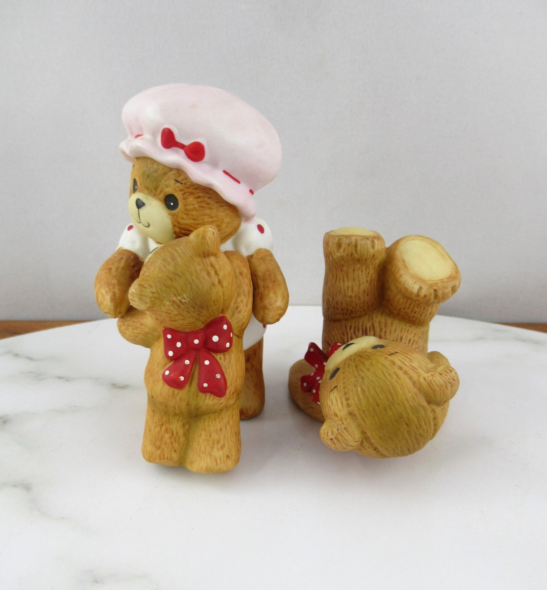 2 X Vintage Enesco Lucy and Me Ceramic Teddy Bear Figurines, Enesco ...