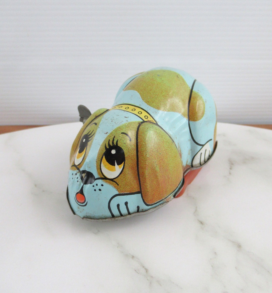 Vintage Japanese Wind up Tin Toy Jumping Puppy Dog, Working Condition ...